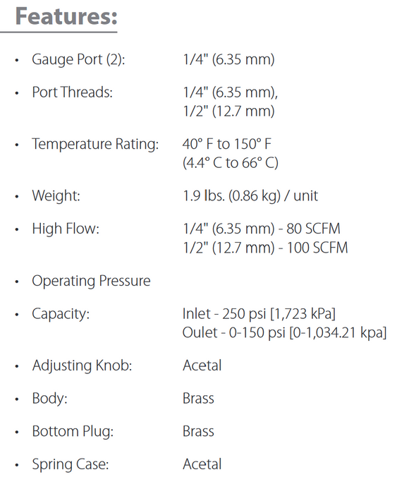 General Purpose Regulator – Clinical Delivery Systems